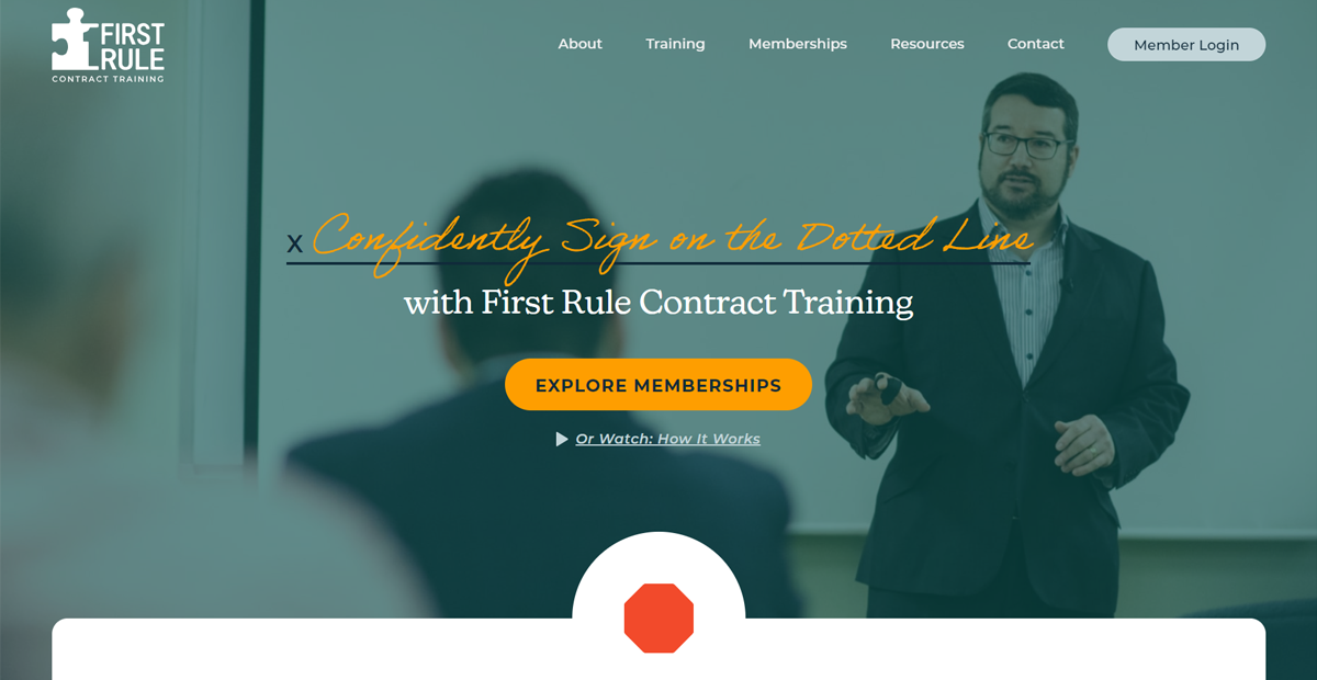 First Rule Contract Training